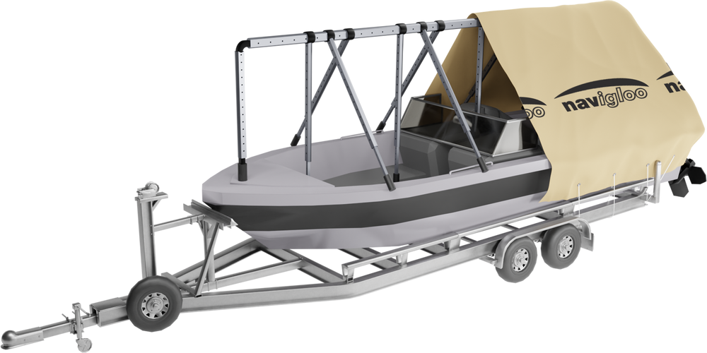 Navigloo Pontoon-fishing 14-18½ with tarp 18x26 ft